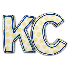 Letters KC Cookie Cutter 2 Pc Set HS0451 with Recipe Card. Foose USA