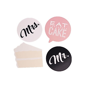 Wedding Party Photo Booth Props Kit, Toshine DIY Photo Booth for Wedding Bridal Shower Party Favor Supplies Pose Sign Dress Up Fun Accessories (12 Pcs)