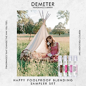 DEMETER Happy Foolproof Blending Set, Pink Grapefruit, Fuzzy Navel, Grass, Vanilla Cake Batter, Fresh Brewed Coffee, Bulgarian Rose, Apple Blossom, Pixie Dust, Set of 8 Perfumes