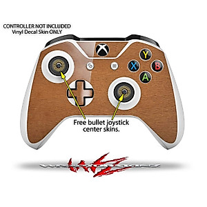WraptorSkinz Decal Vinyl Skin Wrap Compatible with Xbox One S Console and Controllers - Wood Grain - Oak 02