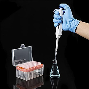 200uL Pipette Tips 960pcs- Four E's Scientific Universal 200ul Pipettor Tips Racked Non-pyrogenic DNAse/RNAse Free Autoclavable 10 Racks 96 Tips/Rack (960 Tips)