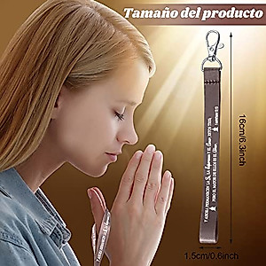 45 Pieces Christian Keychains Bulk Inspirational Bible Verse Key Chains Polyester Scripture Keyrings Religious Party Gifts (Vivid Color, Stylish)