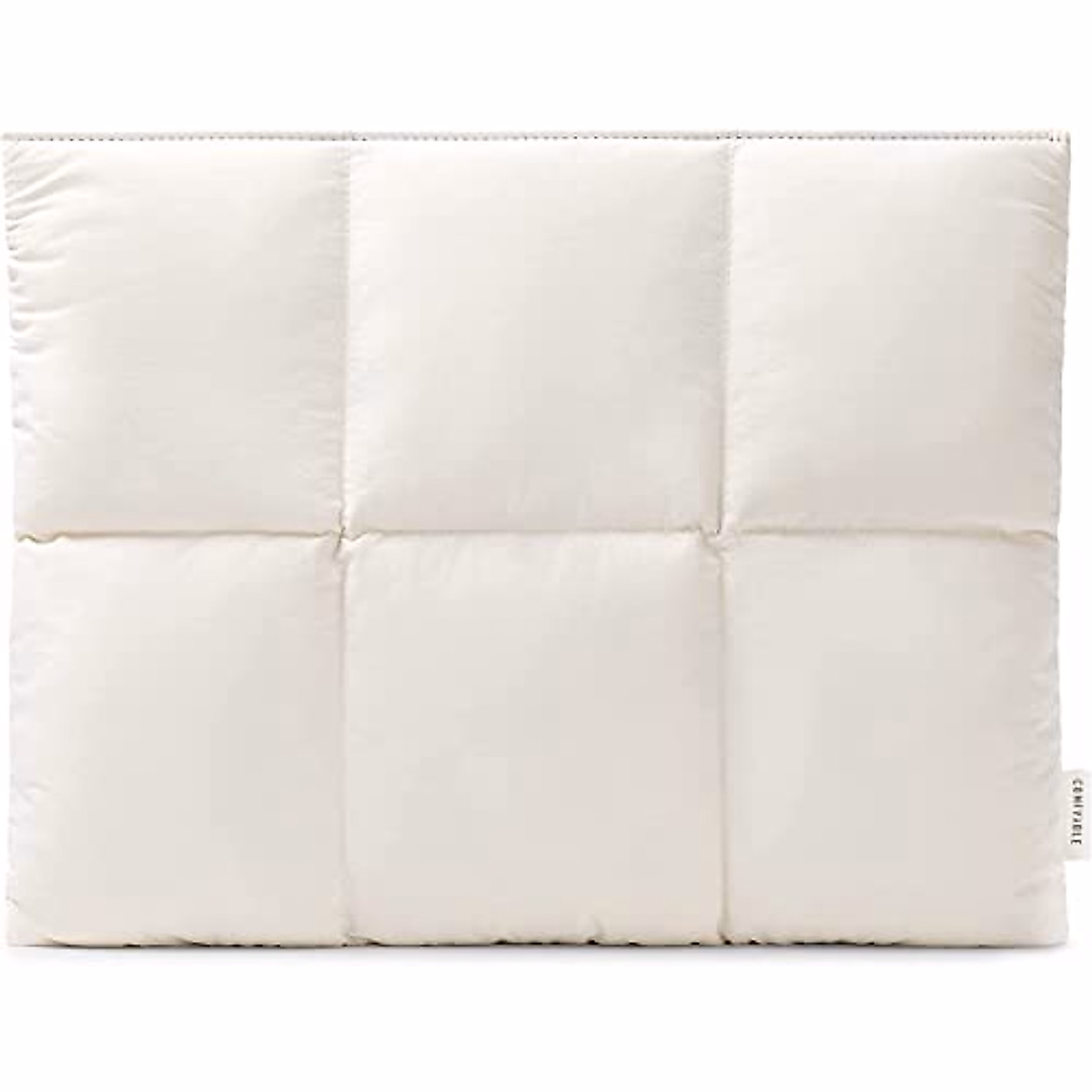 Comfyable Puffy Laptop Sleeve 13 Inch 14 Inch, Quilted Puffer Carrying for Women, Pillow Case Compatible for MacBook Air M2 M1, MacBook Pro 13 Inch 14 Inch, 13 in 14 in Cover, Rice