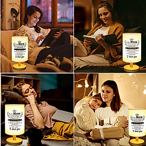 Welsky Gifts for Mom, Mom Birthday Gifts from Daughter, Personalized Mom Table Lamp, Thanksgiving Christmas Gifts for Mom from Kids