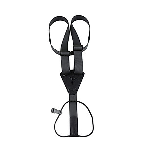Perris Leather Ukulele Strap - 2" Wide Woven Classical Strap with Plastic J Hook - Made in Canada - Black