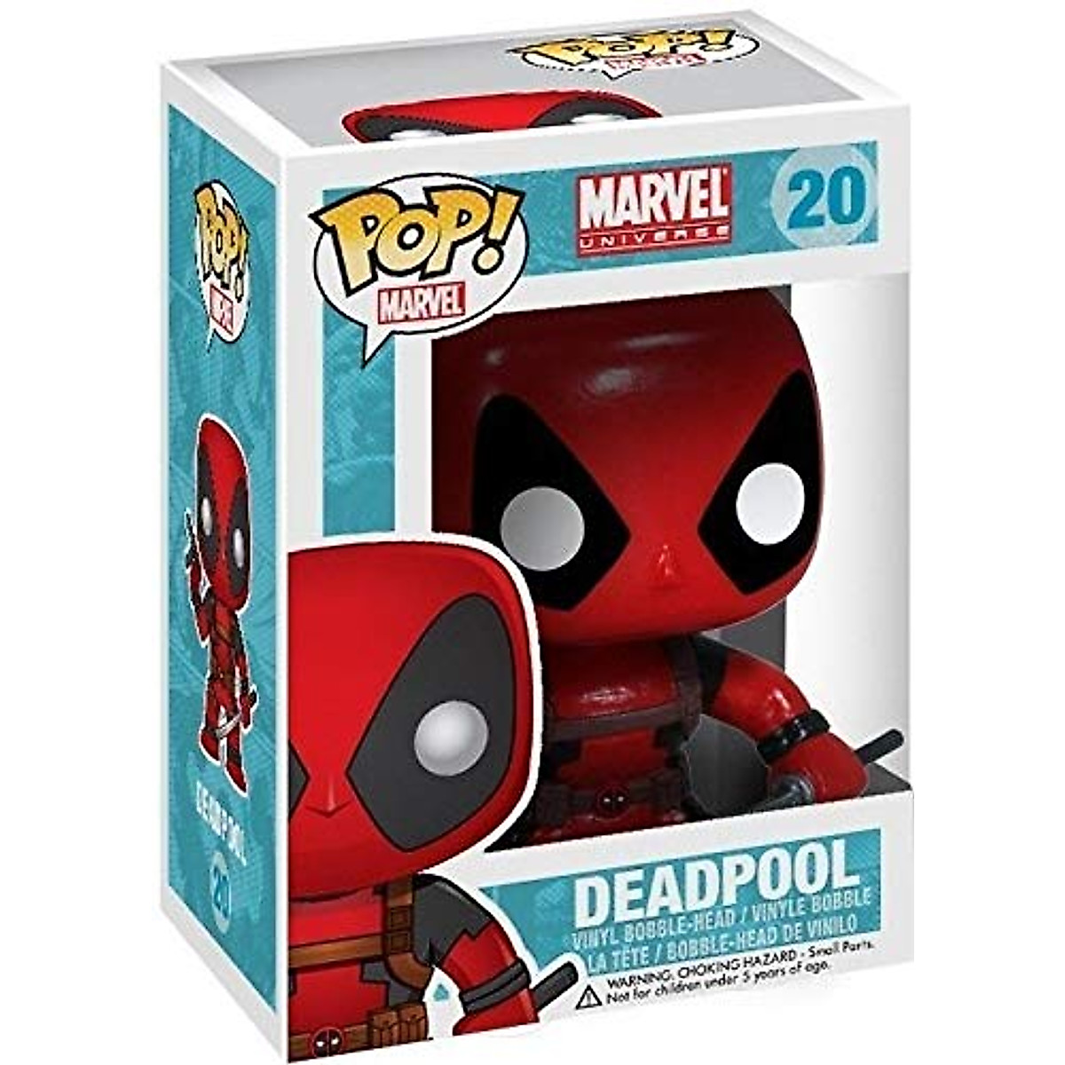 Funko Pop! Marvel: Deadpool #20 Vinyl Figure (Bundled with Compatible Box Protector Case), Multicolor, 3.75 inches