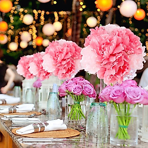 Gabriel's Garden Artificial Peony Flowers, 10pcs Fake Peony Flowers, Silk Flowers Bouquet, Pink Peonies for Home Decor, Wedding Decoration, Centerpieces, Birthday Party