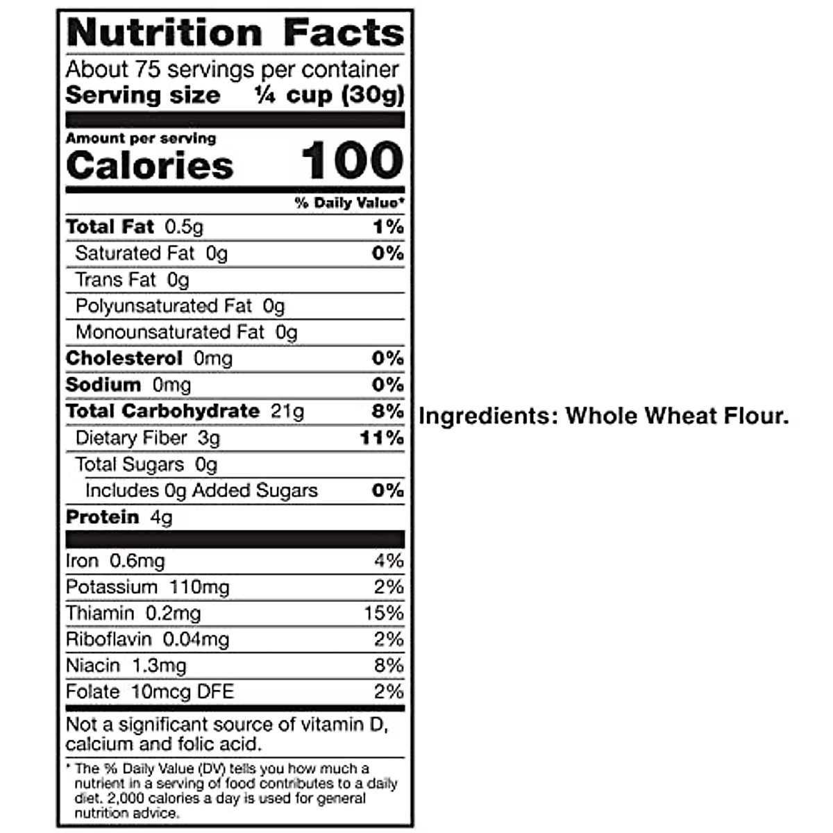 Gold Medal Premium Quality All Natural Whole Wheat Flour For Baking, 5 lb