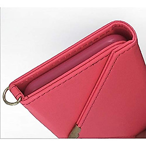 Glow Co., Ltd. 405-1-01 iPhone 12 with Strap, Multi-Functional Storage, Notebook Type Case, Navy, Tempered Glass & Stylus Pen Included