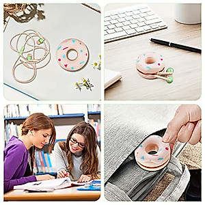 ELOVEN 3.5mm Wired Headphone HiFi Stereo Sound Wired Earbuds Noise Cancelling in-Ear Earphones Headset for Teen Girls with Mic Button Control with Cable Wrap Winder for iPhone Samsung MP3/MP4 Pink