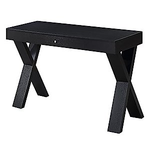 Convenience Concepts Newport 1 Drawer Desk, Black