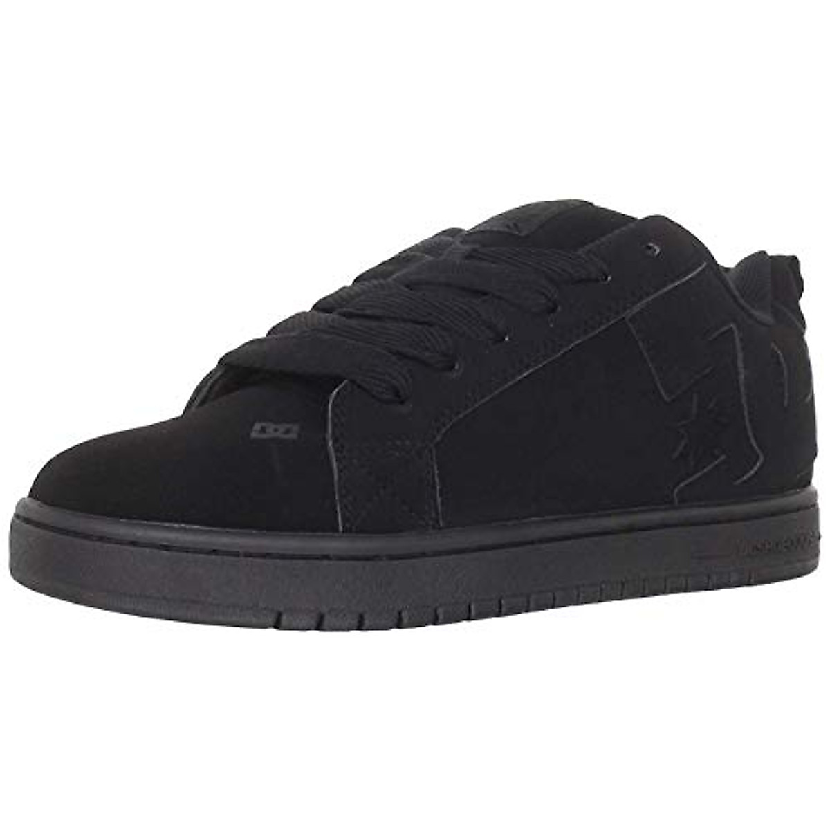 DC mens Court Graffik Casual Skate Shoe, Black/Black/Black, 9.5 US