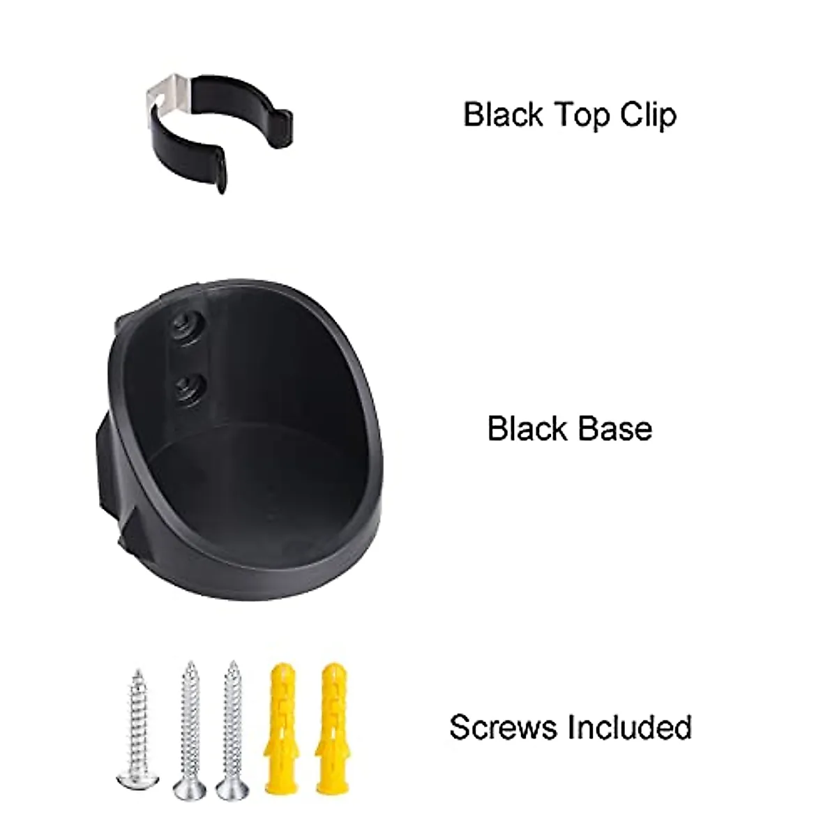 LEKUSHA Lightsaber Wall Mount Display Stand Light Saber Holder Compatible for Any Lightsaber, Black Pack of 2