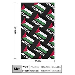 Fattyeery Palestine Flag Blanket Queen Size Soft Plush Blankets for Women Men Couch Bed Sofa Fashion Cute Luxury 30"x50"