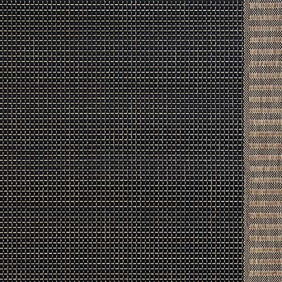 Couristan Recife Wicker Rug, 5-Feet 3-Inch by 7-Feet 6-Inch, Stitch/Black/Cocoa