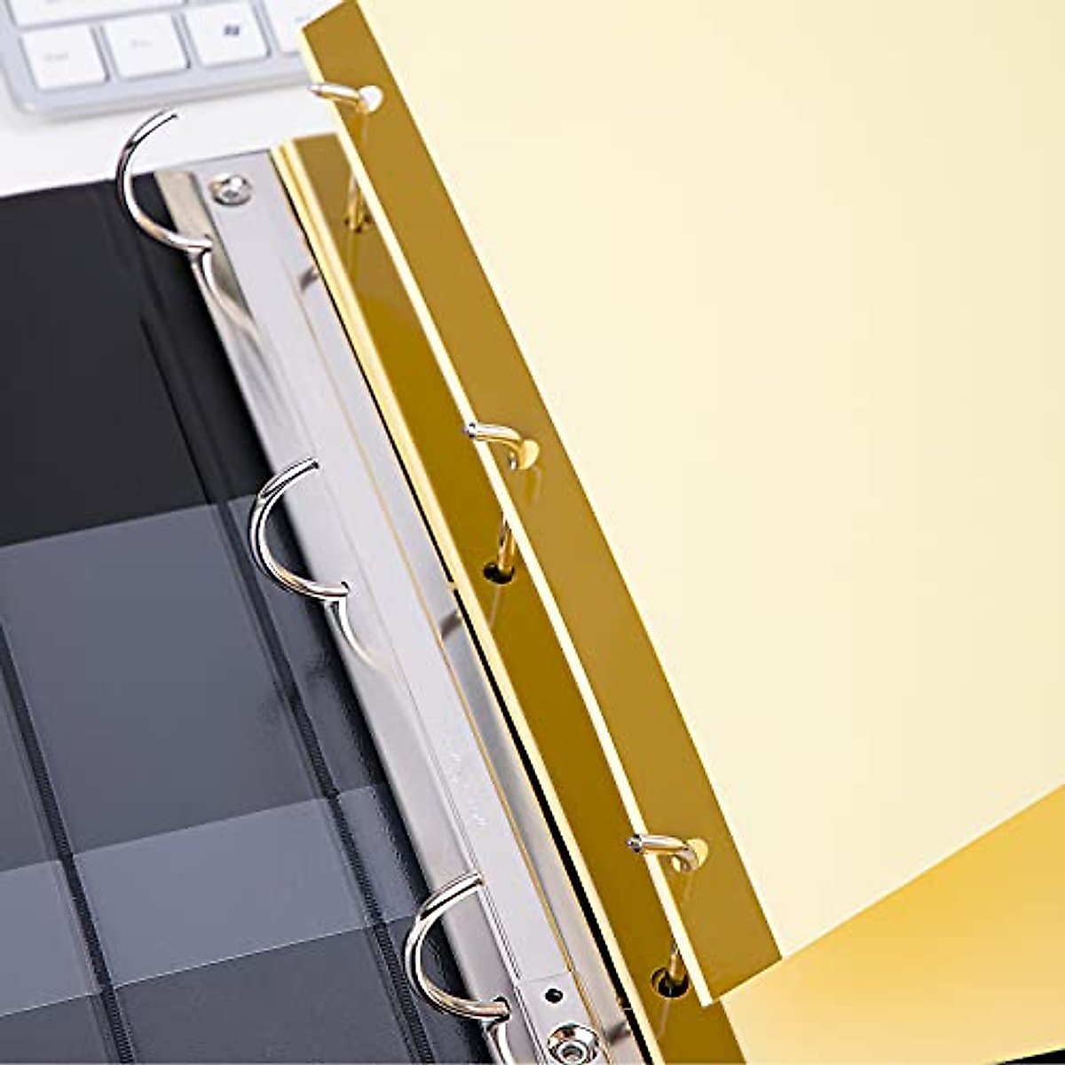 Amazon Basics 3 Ring Binder Dividers With 5 Tabs, Paper Binder Dividers, Insertable Multicolor Plastic Tabs, Pack of 12 Sets (60 Dividers Total)