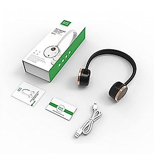 Minthouz Portable Neck Fan, 3 Speeds Wearable Personal Fan Hands Free Bladeless Fan, 2000mAh Rechargeable Battery Operated USB Fan 360° Cooling Fan Around Neck for Outdoor, Travel, Home,Office - Black