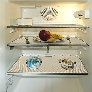 RAY STAR 12X48 Inch Shelf Liner for Kitchen Cabinets, Non-Adhesive Cabinet Liner Washable, PVC Drawer Liner for Dresser Non-Slip Bathroom Beige