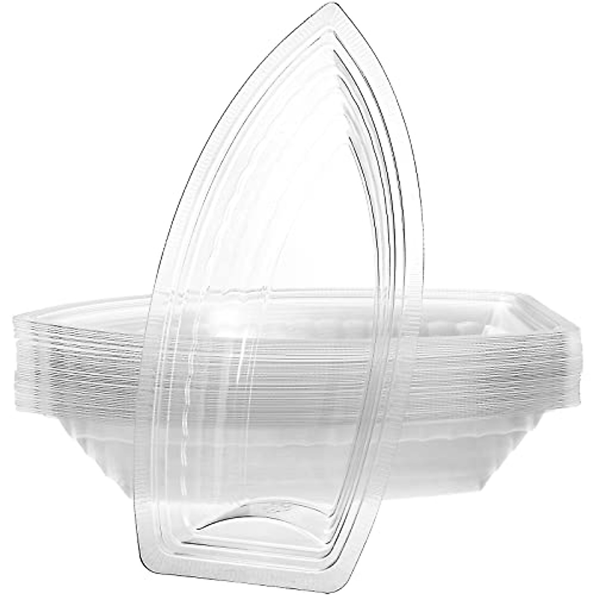 ZEAYEA 120 Pack Banana Split Boat Plate, 12 oz Disposable Plastic Food Boats, Food Grade Ice Cream Sundae Serving Bowls for Snack, Salad, Chip, Dessert Bowls for Party, Restaurants, Home