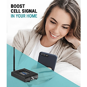 SureCall Fusion4Home Cell Phone Signal Booster up to 3000 sq ft, Boosts 5G/4G LTE, Yagi Outdoor Antenna, Home & Office Multi-User All Carrier, Verizon AT&T Sprint T-Mobile, FCC Approved, USA Company