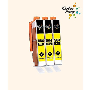 Colorprint Compatible Ink Cartridge Replacement for HP 564 XL 564XL Yellow for DeskJet 3520 3522 Officejet 4620 4622 Photosmart 7510 7520 7525 6520 5520 6510 5510 7515 B8550 C6380 Printer (3-Pack)