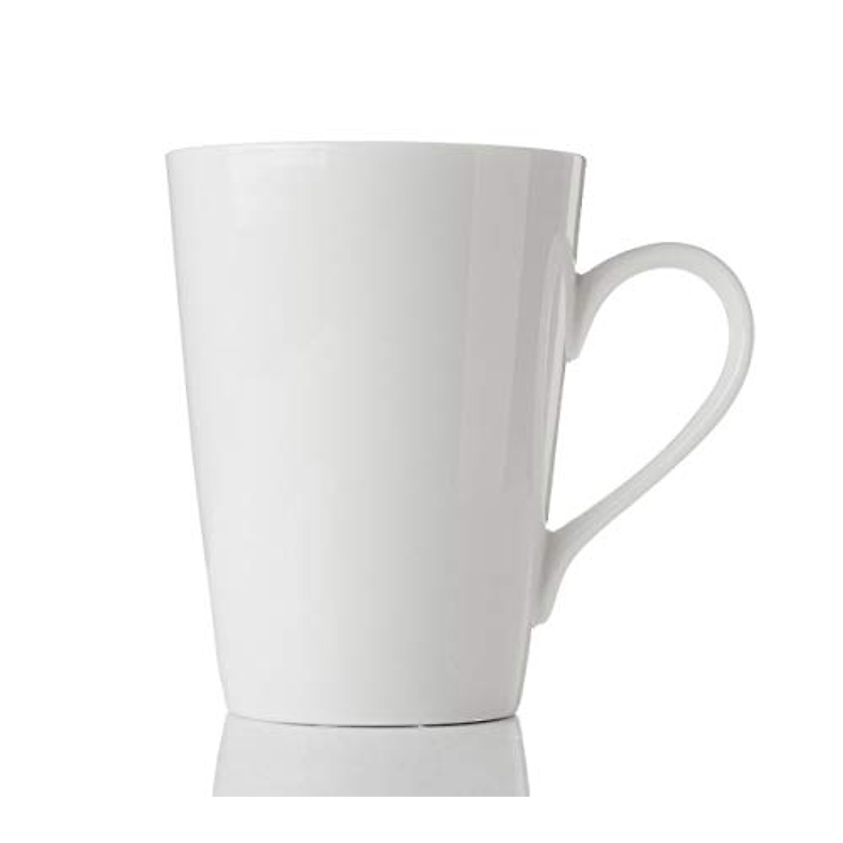 MIWARE 10 Ounce Porcelain Mugs, Set of 6, Tea and Coffee Mug Set, Ivory White (Ivory White, 10OZ)