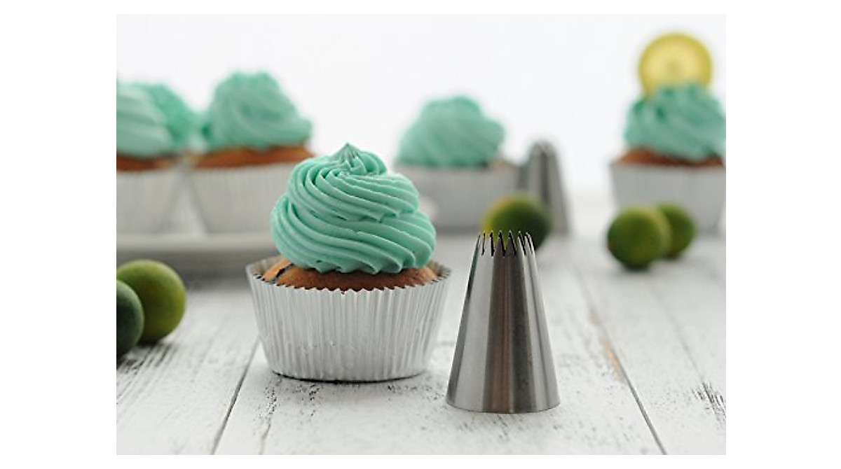 BeBeFun Large Piping Tips Set for Cake & Cupcake Decorating