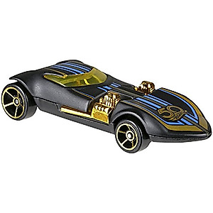 New 1:64 Hot Wheels 50th Anniversary Black & Gold Collection - Bone Shaker, Twin Mill, Rodger Dodger, Dodge Dart, Impala & Ford Ranchero Set of 6pcs Diecast Model Car By HotWheels