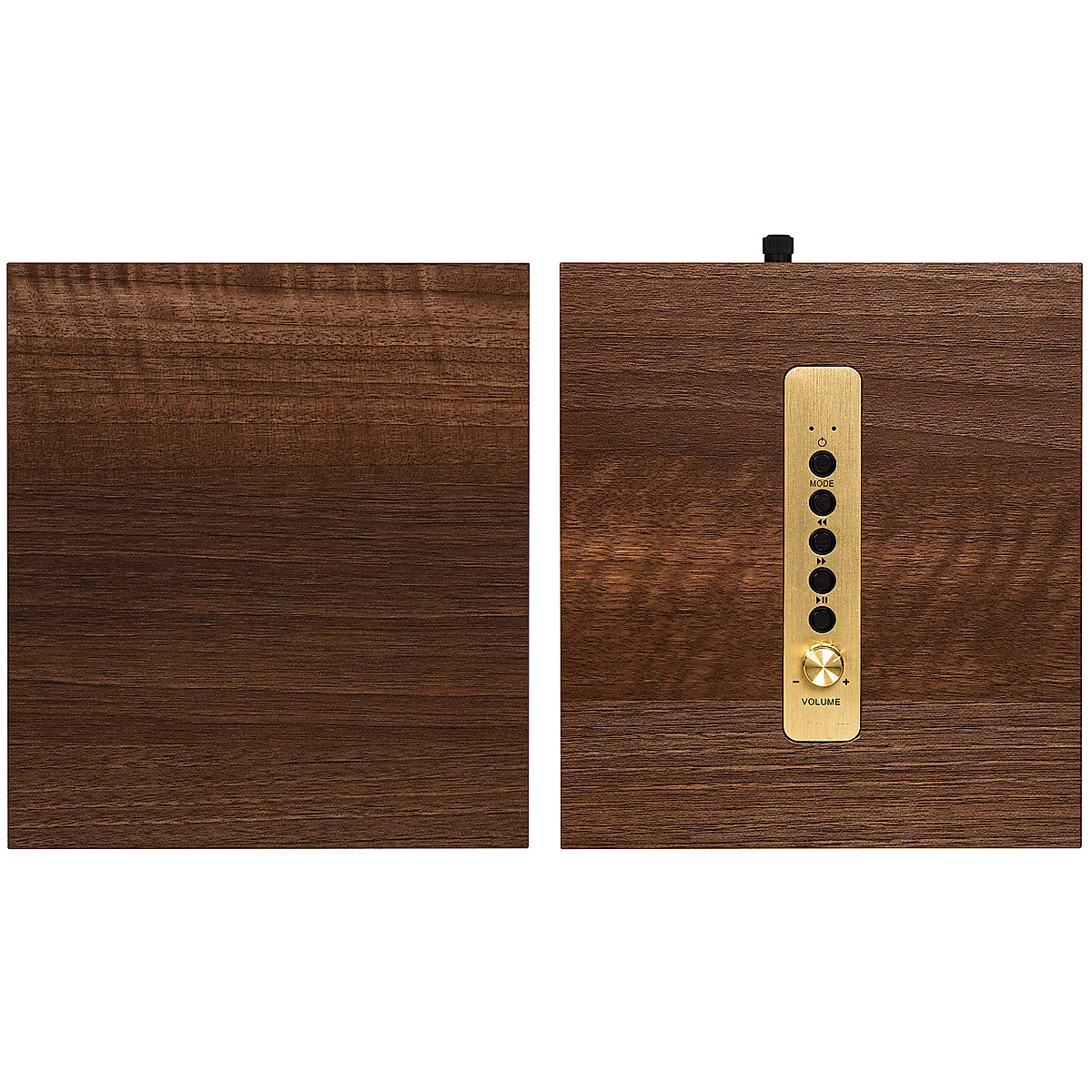 Crosley S200A-WA 4" Active Powered Bluetooth Stereo Speakers with Optical, USB, and Aux Connections, Walnut