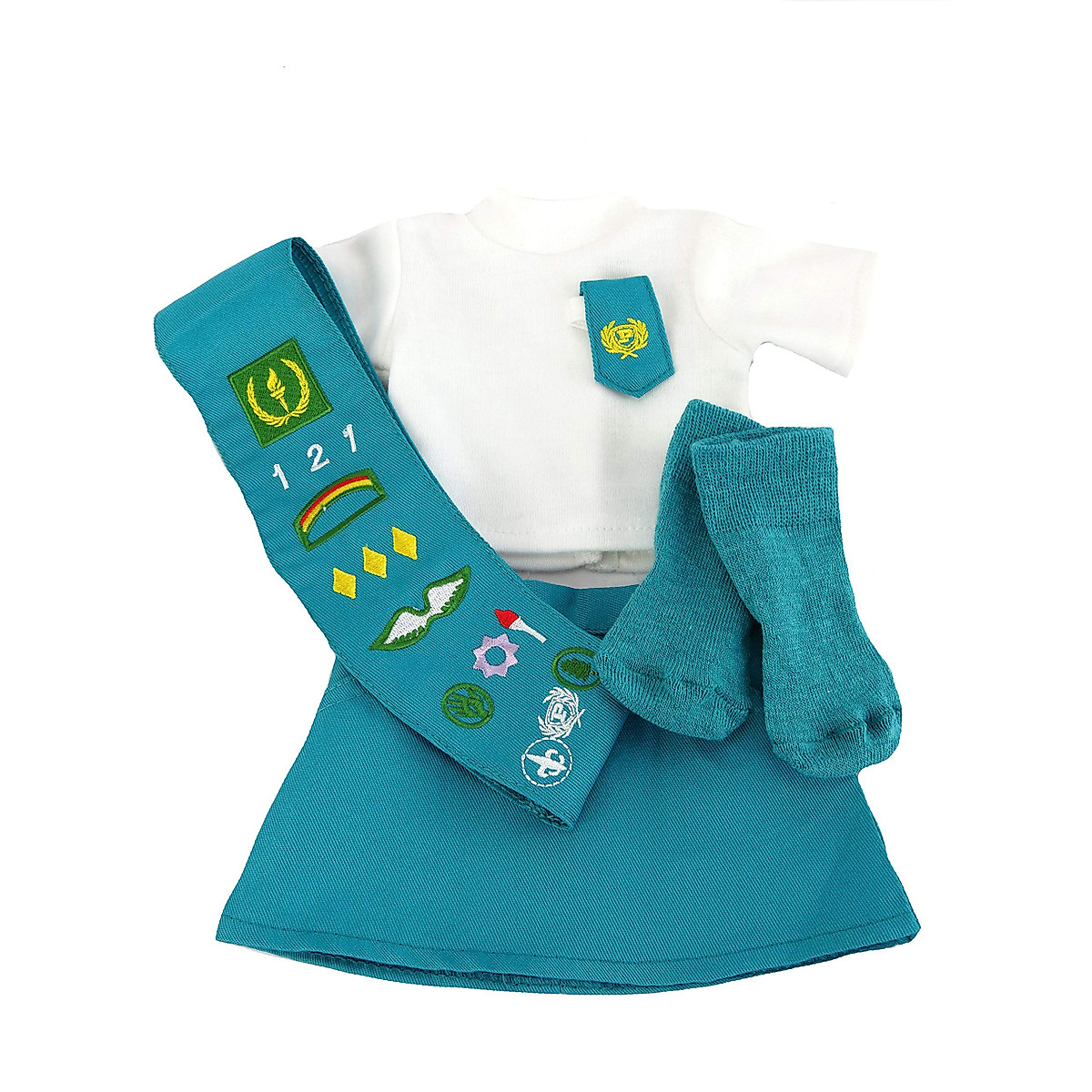 American Fashion World Girl Uniform for 18-inch Dolls| Premium Quality & Trendy Design | Dolls Clothes | Outfit Fashions for Dolls for Popular Brands