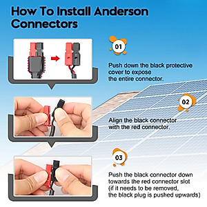 PAEKQ Anderson to DC 8mm Female Adapter Cable 1 to 2 High Power Port to 8mm Splitter Solar Connector 8mm Adapter to Anderson Y Parallel Cable Compatible with Goal Zero Jackery Anderson Powerpole