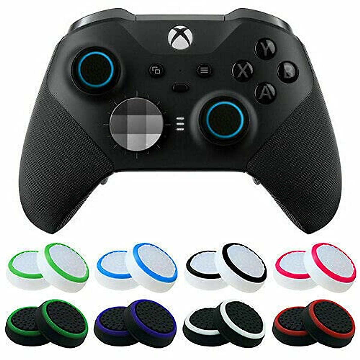 10 Pcs Silicone Cap Joystick Thumb Grip Protect Cover for Ps3 Ps4 Ps5 Xbox 360 Xbox One Xbox Series X Wii U NSwitch Pro Controllers Game Controllers