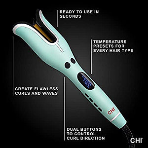 CHI Spin N Curl Special Edition - Mint Green. Ideal for Shoulder-Length Hair between 6-16” inches.
