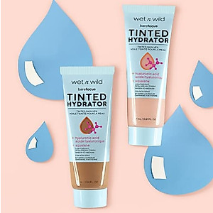 Wet n Wild Bare Focus Tinted Hydrator Matte Finish, Light, Oil-Free, Moisturizing Makeup | Hyaluronic Acid | Sheer To Medium Coverage