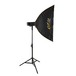 Glow EZ Lock 24x36 Quick Strip Rectangular Bowens Mount Softbox Lighting Kit with External, Internal Diffusers, Deflector Disk and Eggcrate Grid, Folding Softbox for Photography Studio Lighting