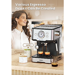 Gevi Espresso Machine High Pressure,compact espresso machines with Milk Frother Steam Wand,Professional Coffee，Cappuccino,Espresso,Latte,Macchiato Maker for home,espresso maker