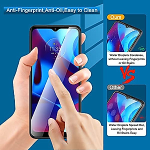 【3+3 PACK】Coolpow Designed for Motorola Moto G Pure Screen Protector Tempered Glass Film,【EasyInstall Tool】9H Hardness, Anti-Scratch,Ultra HD,Scratch Resistant, Easy Install,Case Friendly, Bubble Free