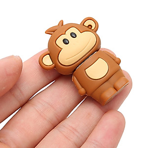 Cute Monkey USB Flash Drive, Cartoon Animal Monkey Thumb Drive, Pendrive Memory Thumb Stick, Gifts for School Students Kids Children Teacher Collegue Employees(128GB)