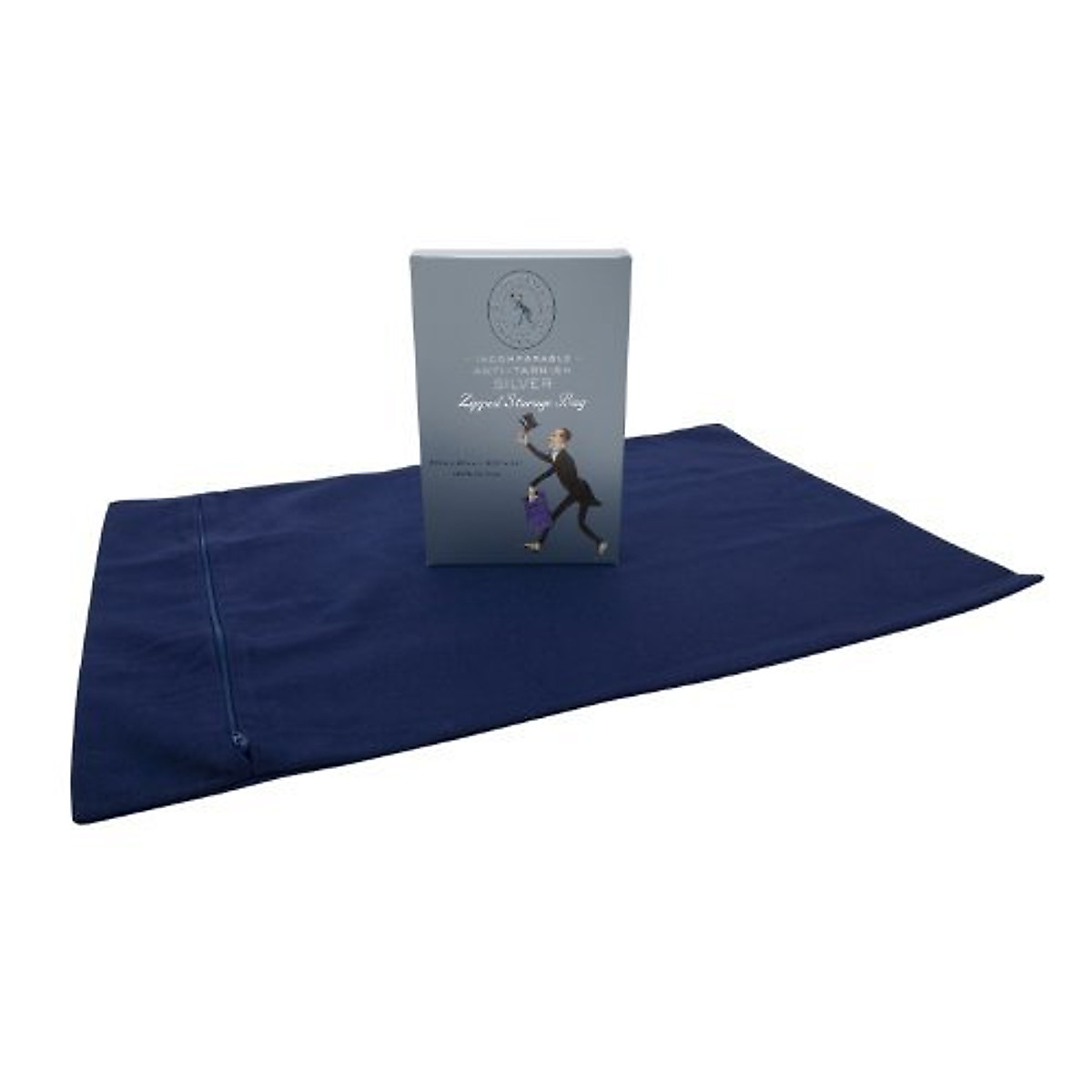 Anti-tarnish Zipped Silver Storage Bag by Town Talk (15, Dark Blue, Size 15.0