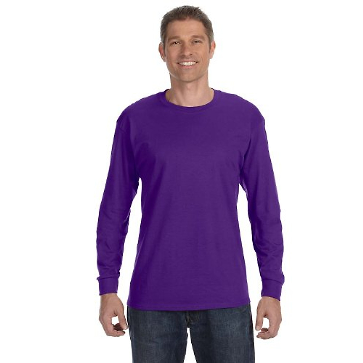 Gildan 5.3 oz. Heavy Cotton Long-Sleeve T-Shirt - Purple - XL