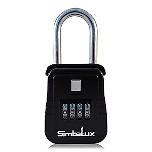 SimbaLux Combo Realtor Lockbox Quality 4 Digit Numeric Combination Real Estate Lock Box, 6-Pack