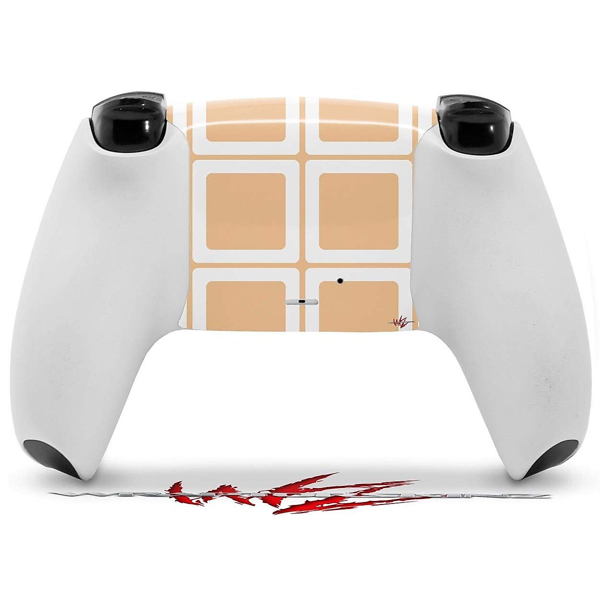 WraptorSkinz Skin Wrap compatible with Sony PS5 DualSense Controller Squared Peach (CONTROLLER NOT INCLUDED)