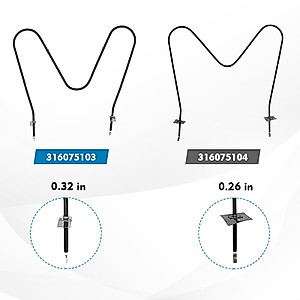 DPD 316075103 Oven Heating Element Range Bake Element for Frigidaire Kenmore, Replaces 316282600, 09990062,316075100, 316075102, 316075104, 3203534, AH2332301, EA2332301, F83-455, PS438018,AP2125026