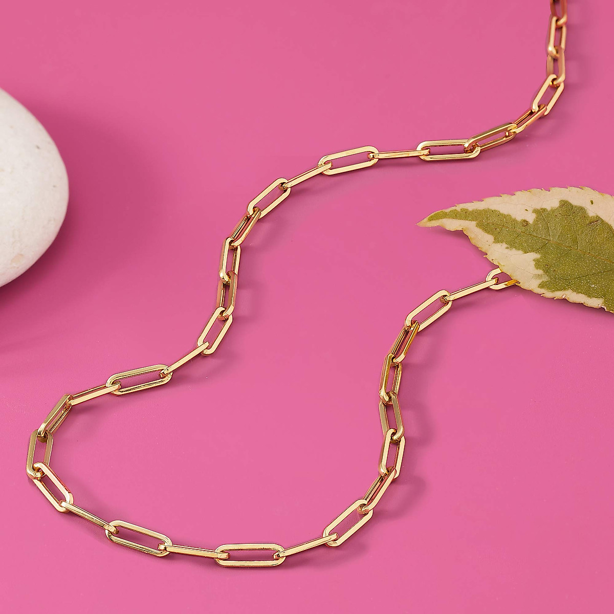 Ross-Simons Italian 18kt Yellow Gold Paper Clip Link Necklace. 16 inches