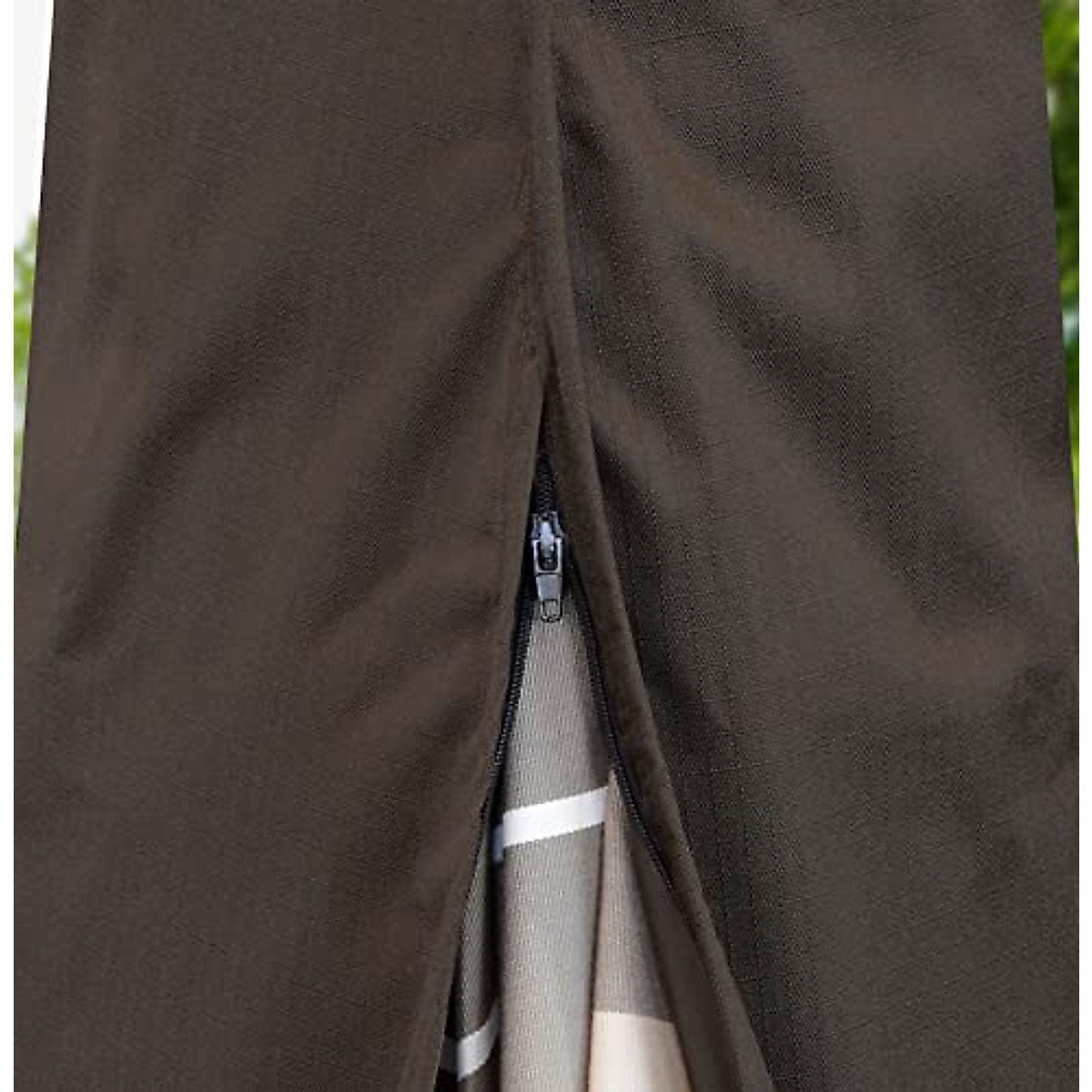 True Guard Patio Furniture Covers Waterproof Heavy Duty - Umbrella Cover, 600D Rip-Stop, Fade/Stain/UV Resistant for Outdoor Patio Furniture, Dark Brown