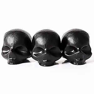 Rebels Refinery 3-Piece Skull-Shaped Lip Balm Bundle - Black - Mint, Vanilla & Passion Fruit