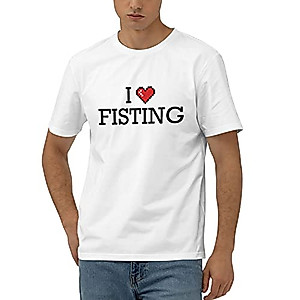 Abipuir T Shirts for Men Graphic Funny I Love Fisting T Shirt Funny Shirts for Women (Color : Colour, Size : X-Large)