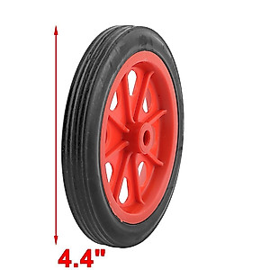 2 Pcs Replaceable Shopping Basket Cart 4.4" Wheels Red Black