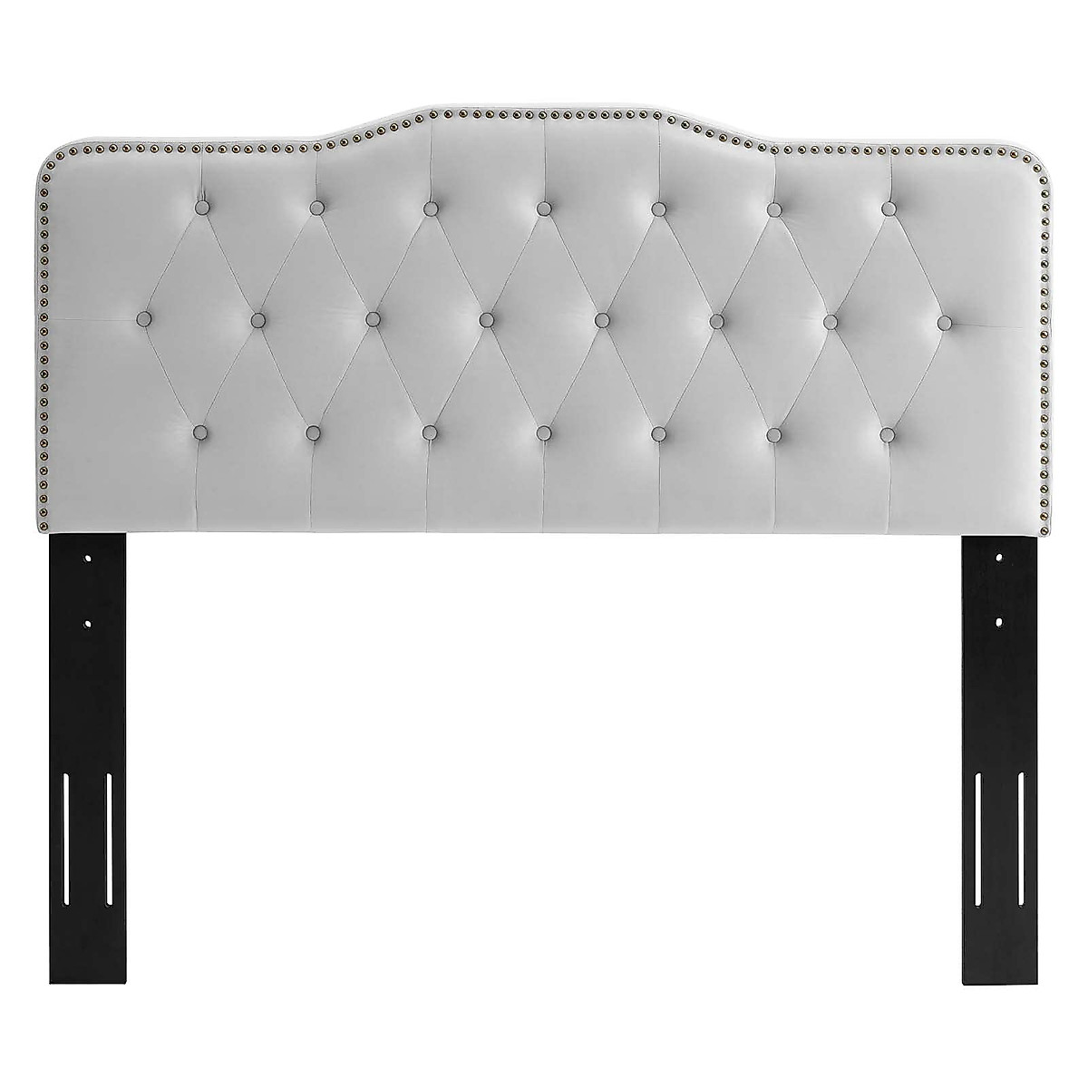 Modway MOD-6411-LGR Sophia Tufted Performance Velvet King/California King Headboard, Light Gray