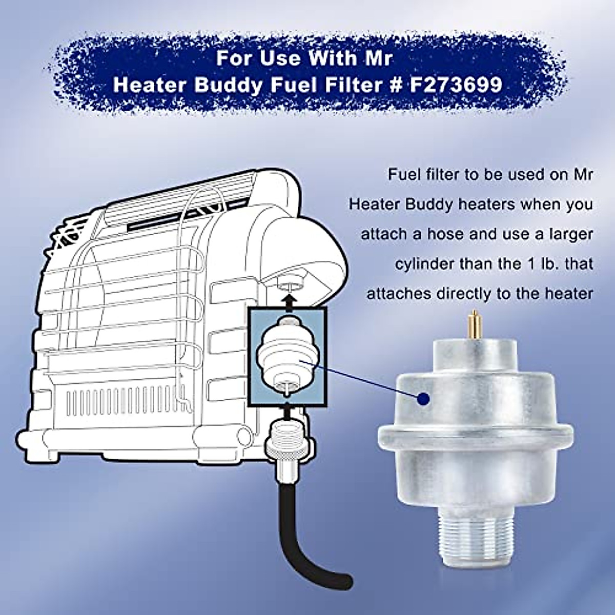 Fuel Filter F273699 Compatible with Mr Buddy and Big Buddy Heater Fit for Gas Propane Portable Buddy and Big Buddy heaters